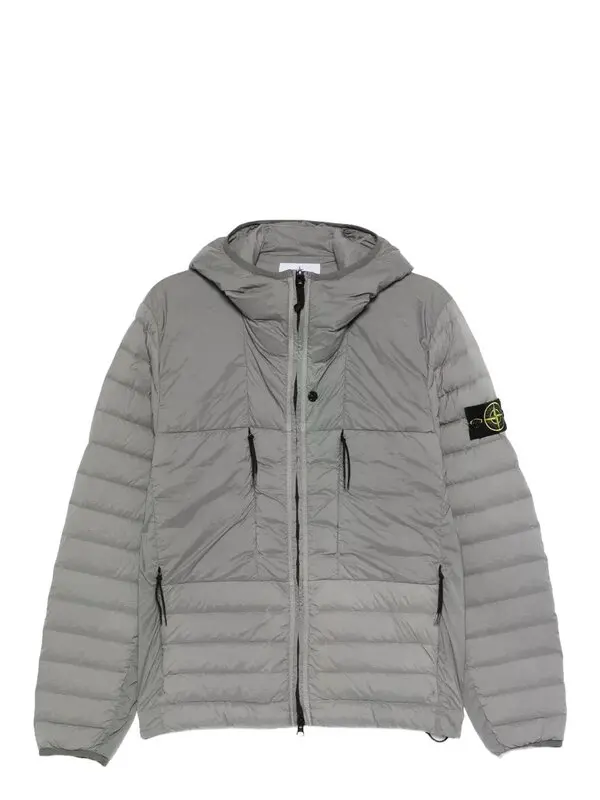 Stone Island Hooded Quilted Jacket - Grey