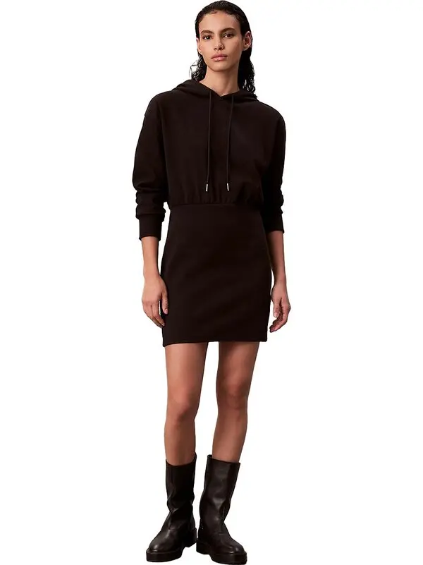Calvin Klein Hoodie Mini Dress - Black