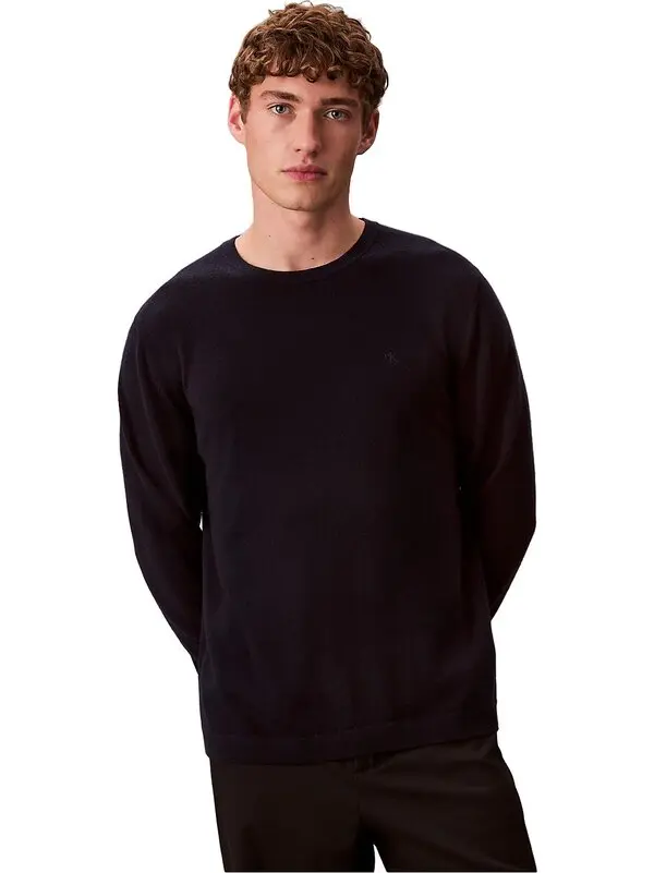 Calvin Klein Merino Wool Classic Sweater - Dark Sapphire