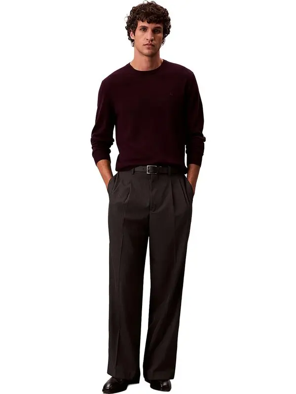 Calvin Klein Merino Wool Classic Sweater - Moroccan Brown