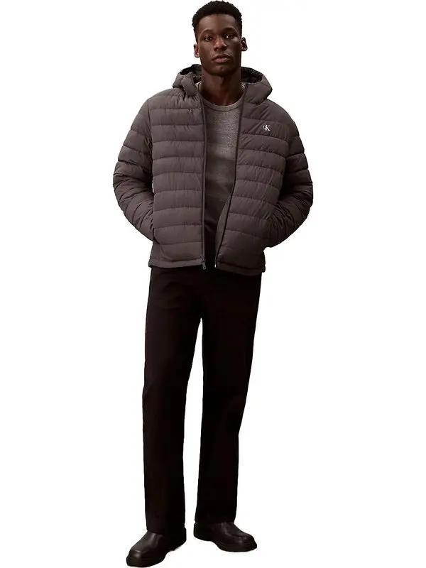 Calvin Klein Ripstop Packable Puffer Jacket - Dark Grey