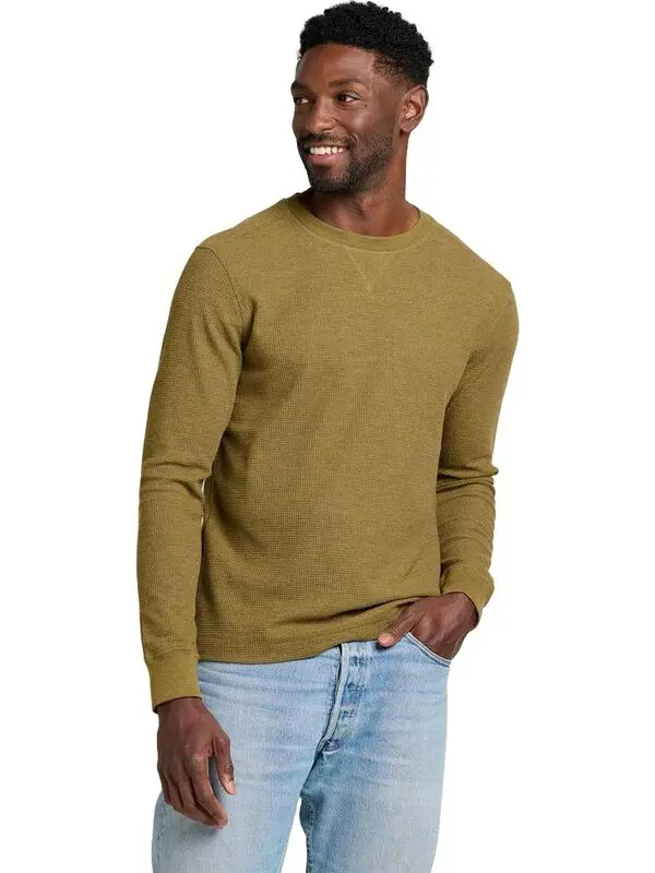 TOAD & CO Framer Ii Long Sleeve Crew Neck Waffle Knit Top - Fir