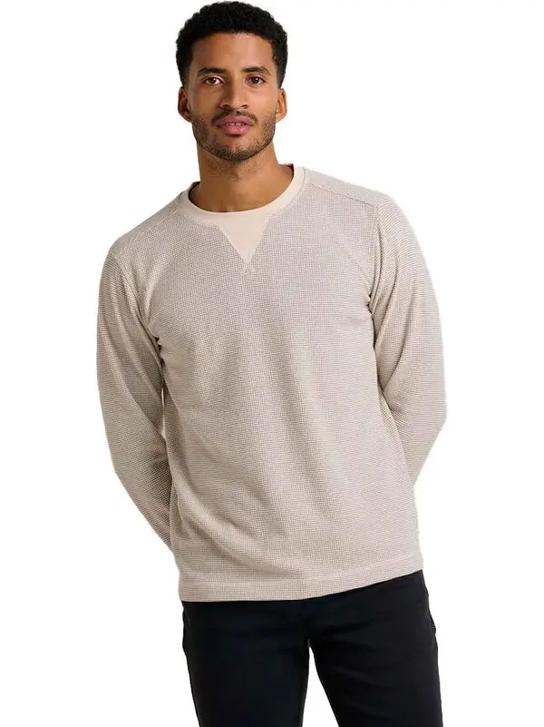TOAD & CO Framer Ii Long Sleeve Crew - Heather Grey Stripe