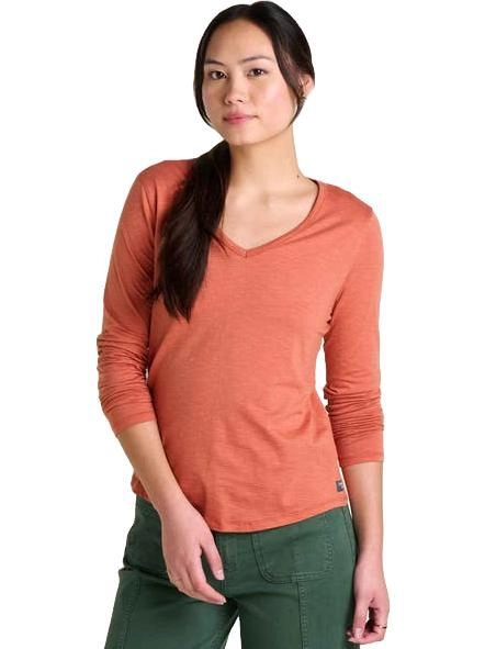 TOAD & CO Marley Long Sleeve V-neck Tee - Clay