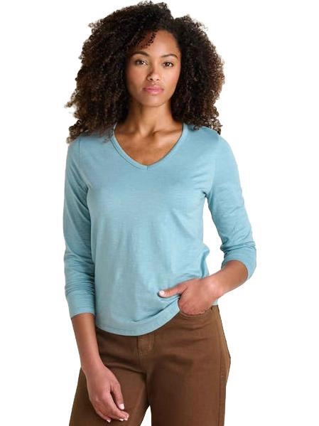 TOAD & CO Marley Long Sleeve V-neck Tee - Shore