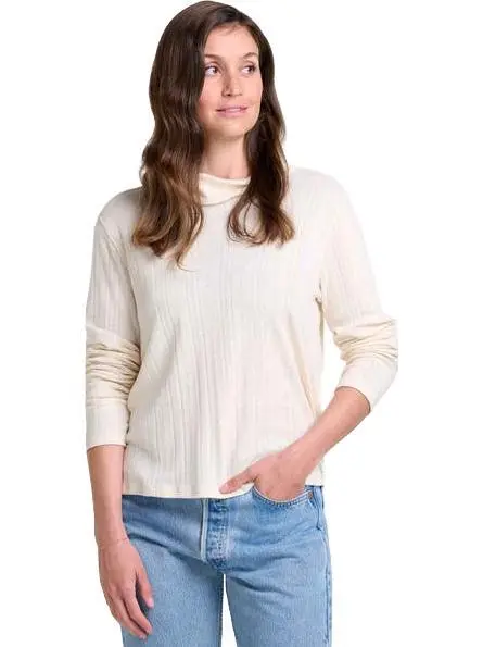 TOAD & CO Pointelle Long Sleeve Turtleneck - Salt