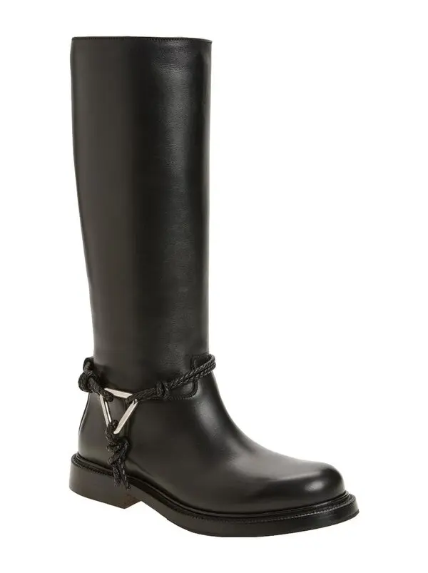 Bottega Veneta Leather Riding Boots - 1000 Black