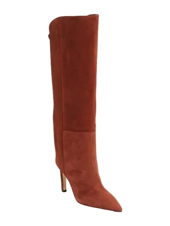 JIMMY CHOO Alizze Pointed Toe Knee High Boots - Cognac