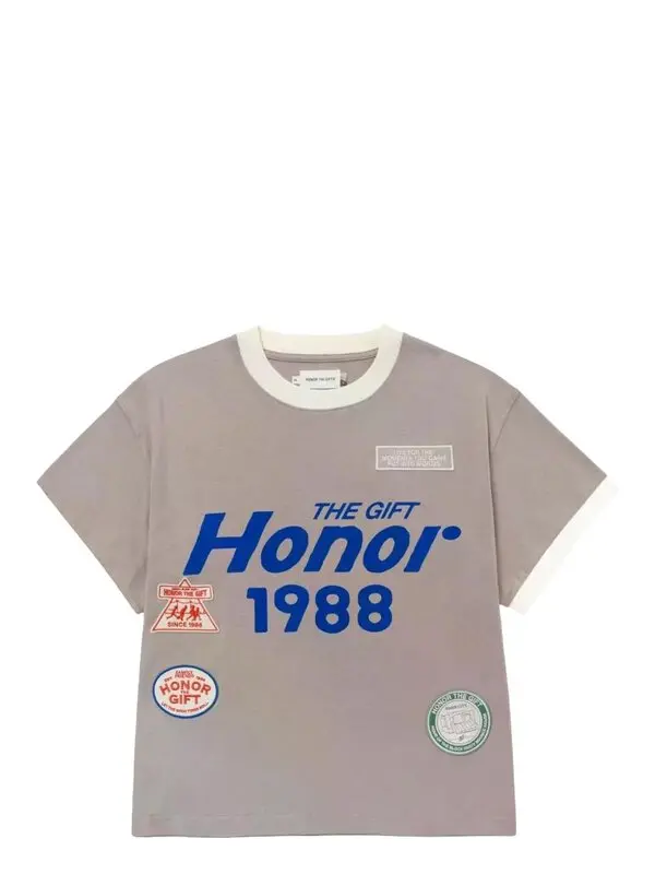 HONOR THE GIFT Logo-patch Cotton T-shirt - Grey