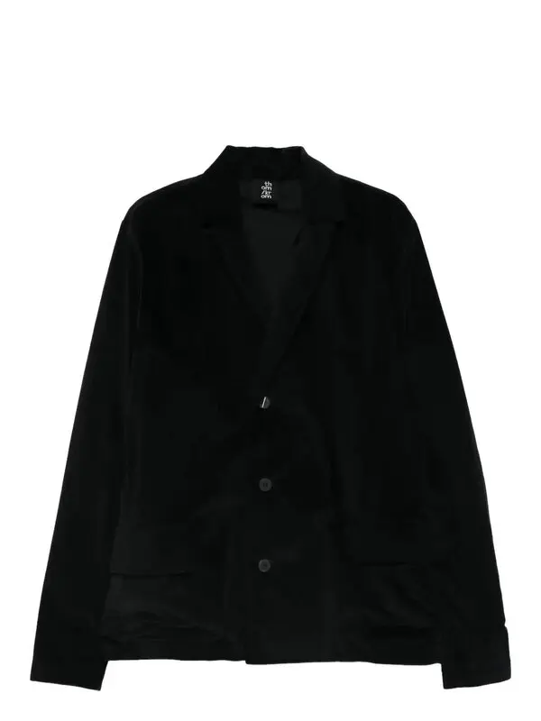 THOM KROM Single-breasted Velvet Blazer - Black