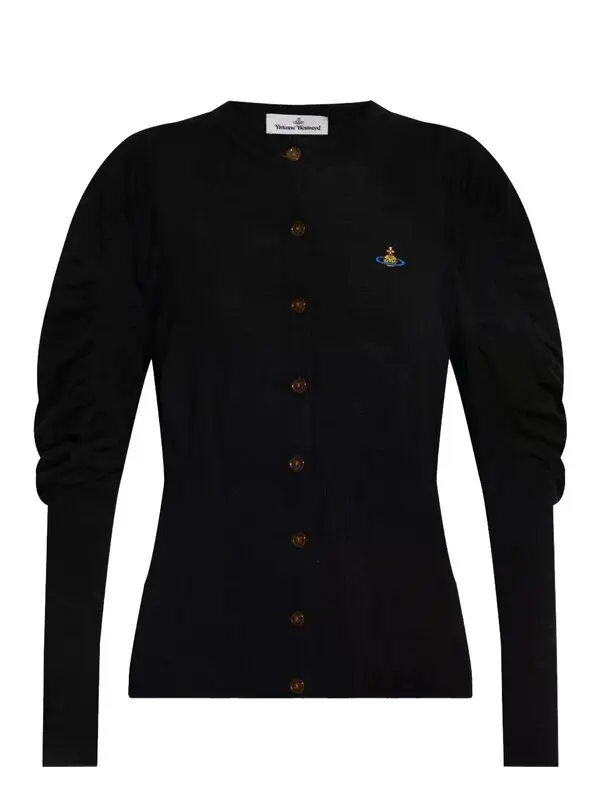 VIVIENNE WESTWOOD Eli Puff-sleeve Cardigan - Black