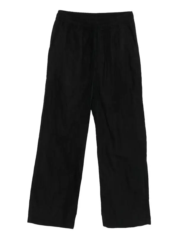 THOM KROM Elastic-waist Straight-leg Trousers - Black