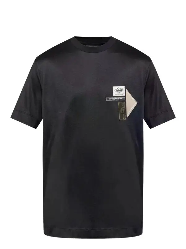 Emporio Armani Logo-patch T-shirt - Black