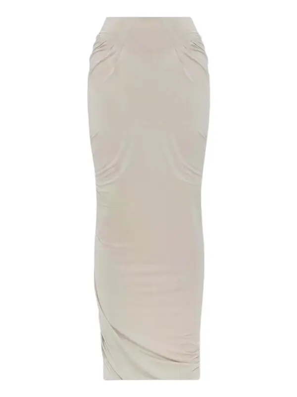 ENTIRE STUDIOS Draped Jersey Maxi Skirt - White