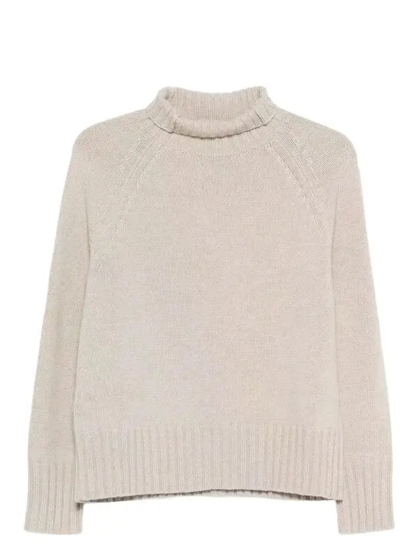 Max Mara Funnel-neck Raglan-sleeve Sweater - Brown
