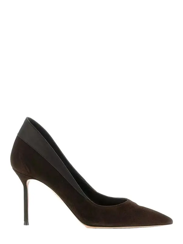 AQUAZZURA 85mm Suede Leather Pumps - Brown