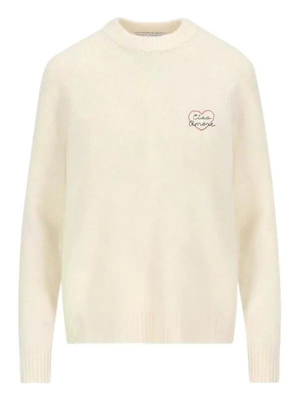 Giada Benincasa Ciao Amore Cashmere Sweater - Neutrals