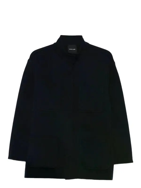 ANNE CLAIRE High-neck Jacket - Blue