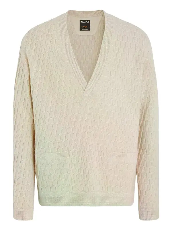 Zegna V-neck Sweater - Neutrals