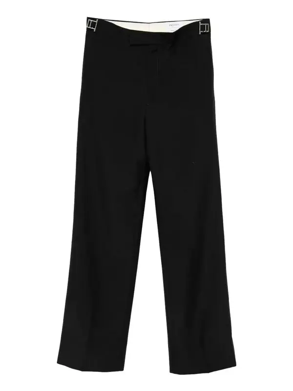 Alexander McQueen Buckle-fastening Straight Leg Trousers - Black