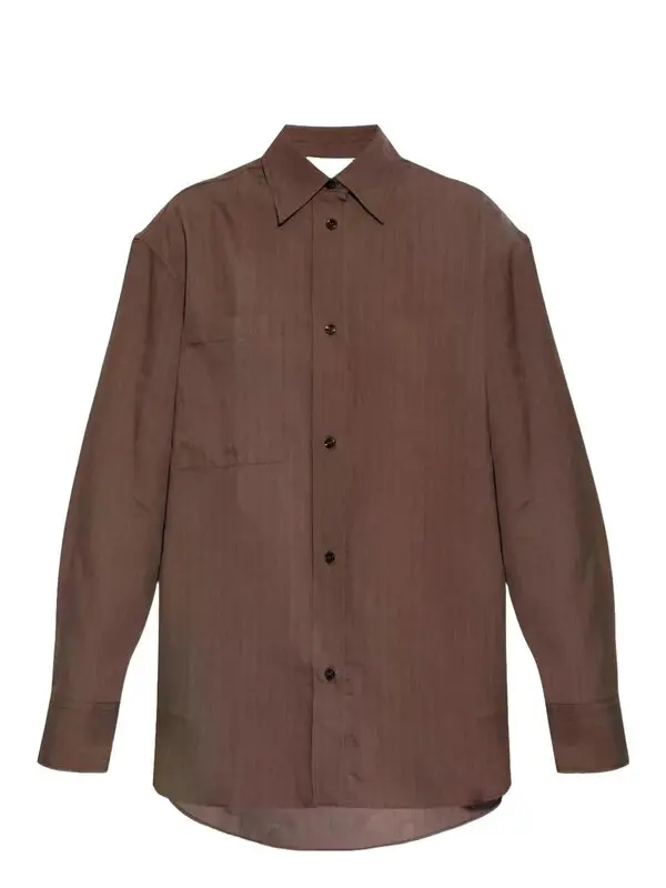 Studio Nicholson Leto Striped Shirt - Brown