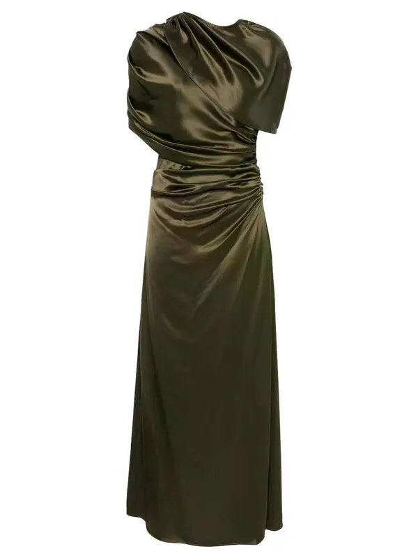 MALINA Draped Maxi Dress - Green