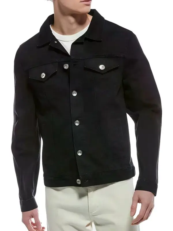 Brunello Cucinelli Button-fastening Denim Jacket - Black