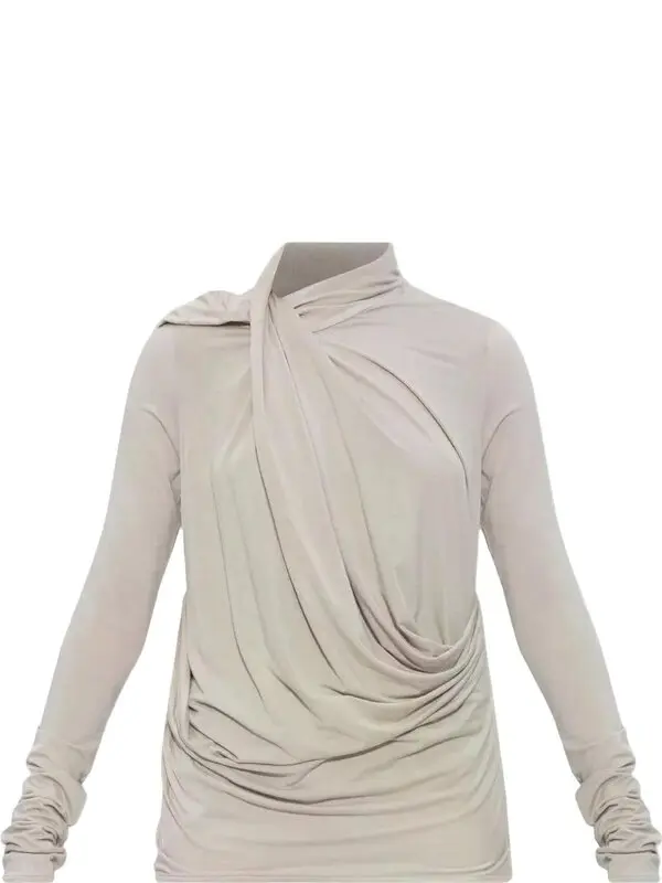 ENTIRE STUDIOS Draped Cowl-neck Top - Neutrals