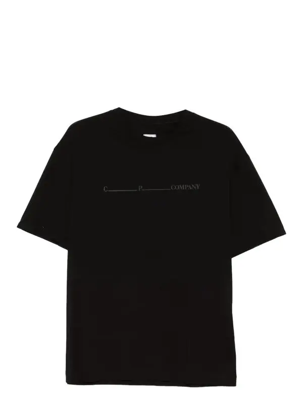 C.P. COMPANY Logo-print Cotton T-shirt - Black