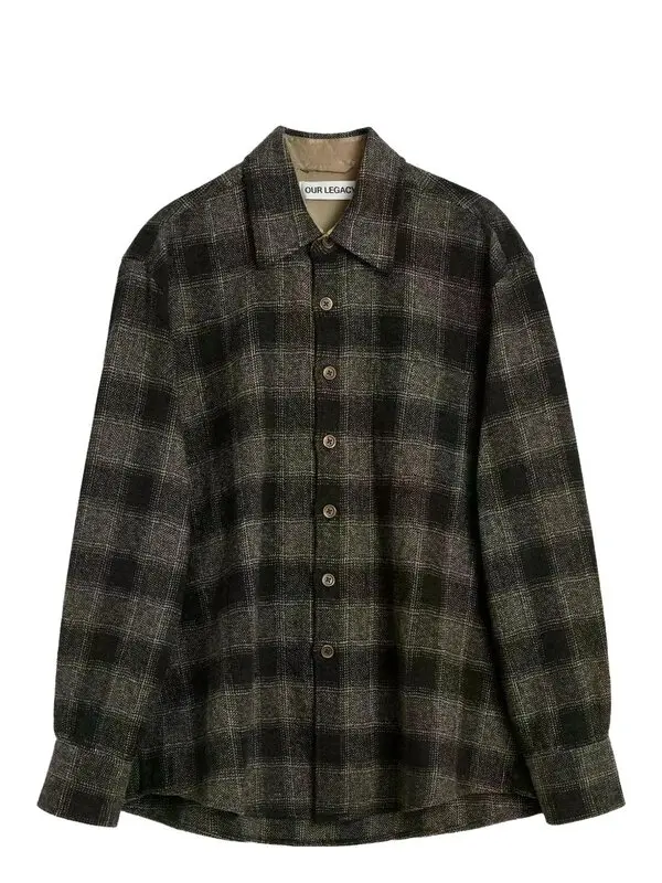 Our Legacy Checked Cotton Shirt - Black