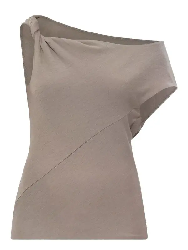 ENTIRE STUDIOS One-shoulder Draped Top - Neutrals