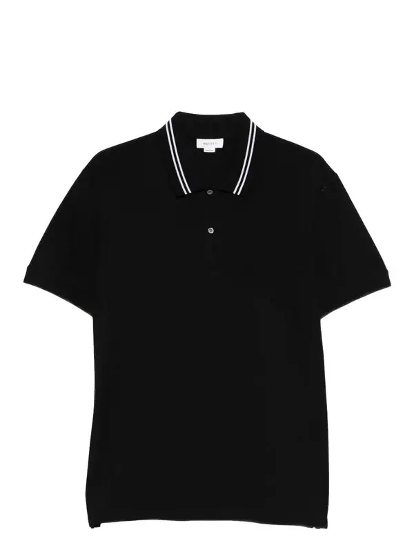 Alexander McQueen Stripe-detail Polo Shirt - Black