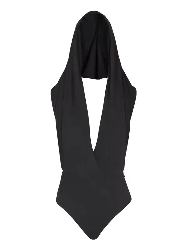 Balmain Hooded Bodysuit - Black