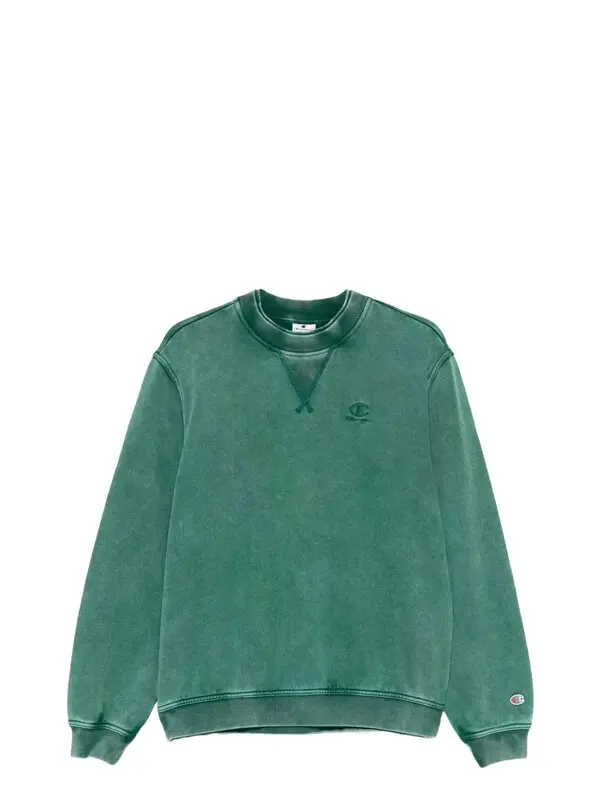 Champion Logo-embroidered Crew-neck Sweatshirt - Green