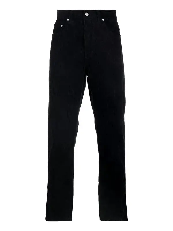 Carhartt Work In Progress Logo Patch Corduroy Track Pants - Blue