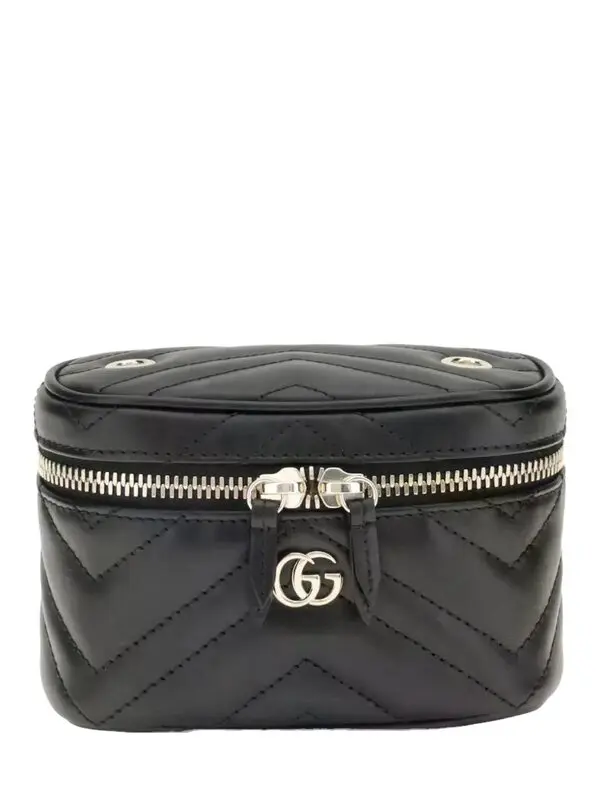 Gucci Quilted Leather Makeup Bag - Black