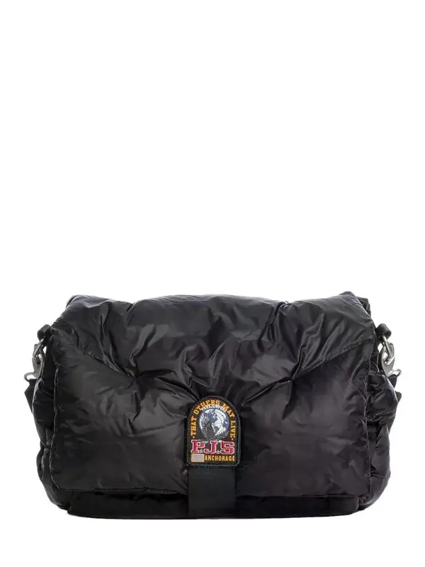 PARAJUMPERS Quilted Shoulder Bag With Logo Patch - Black