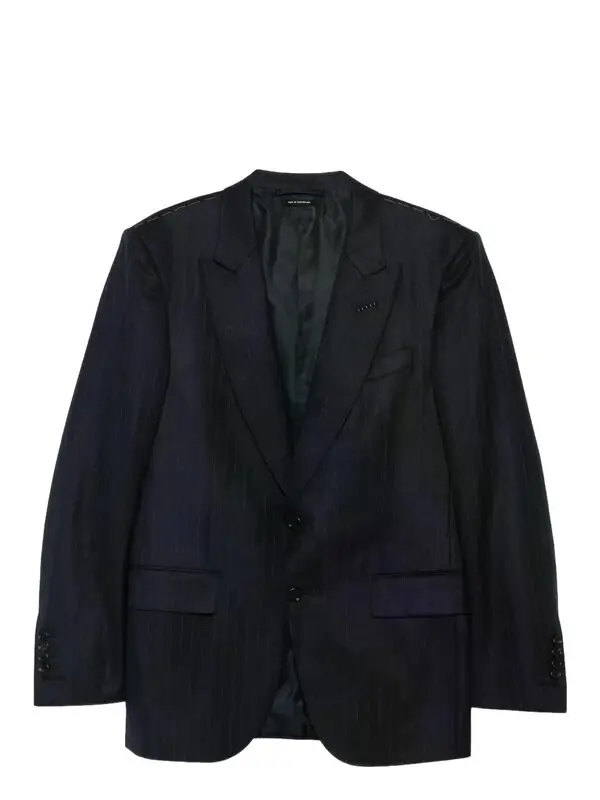 TOM FORD Pinstripe Two-button Blazer - Blue