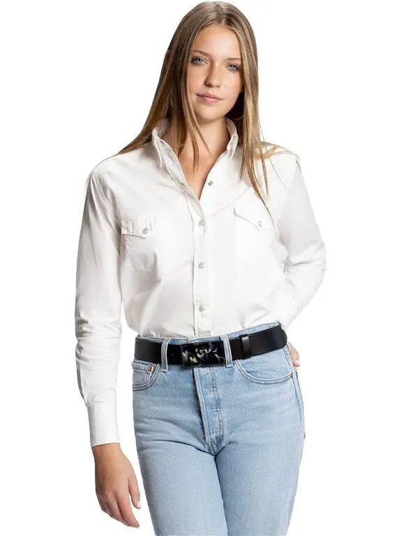 SARAH ALEXANDRA Western Shirt: Carte Blanche - Denim