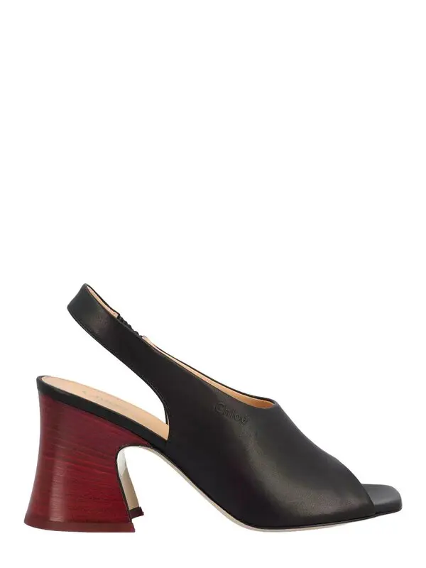 Chloé Square-toe Slingback Sandals - Black