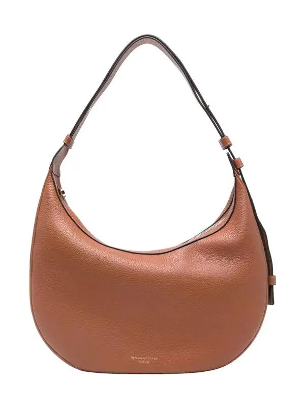 ASPINAL OF LONDON Hudson Crescent Shoulder Bag - Brown