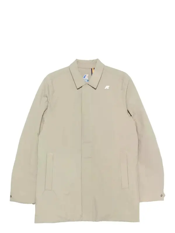 K-WAY Collared Padded Coat - Neutrals