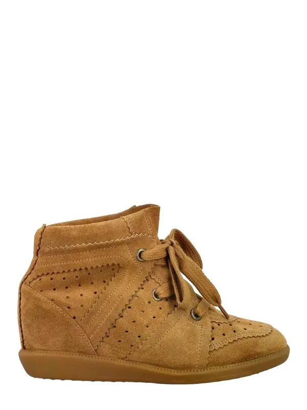 Isabel Marant Étoile Perforated Wedge Boots - Brown