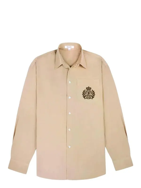 SPORTY & RICH H&w Crest Button-down Shirt - Neutrals