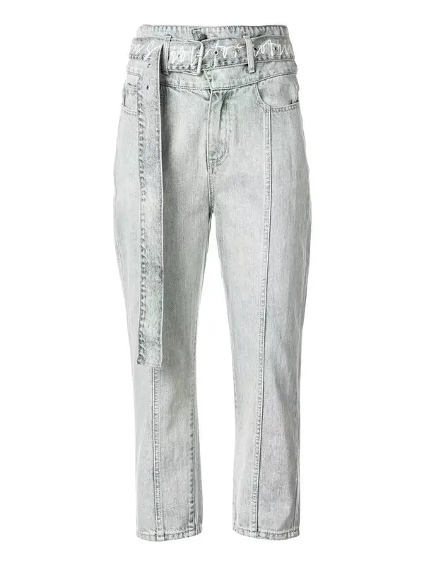 HACULLA. Cropped High-waisted Jeans - Blue