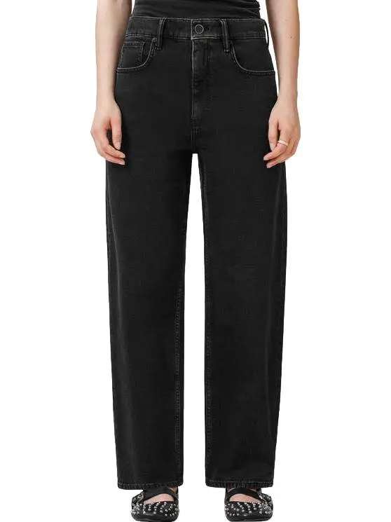ALLSAINTS Sadie Barrel Leg Jeans - Washed Black