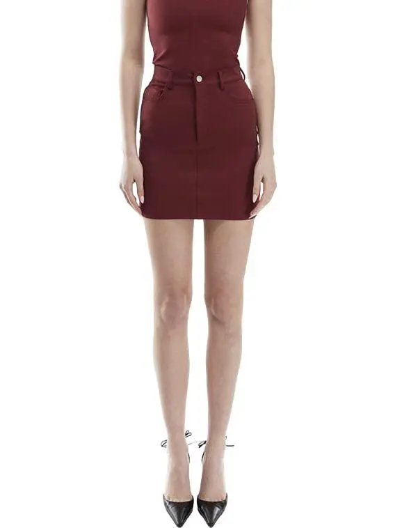 MOTHER OF ALL Kathrine Mini Skirt - Burgundy
