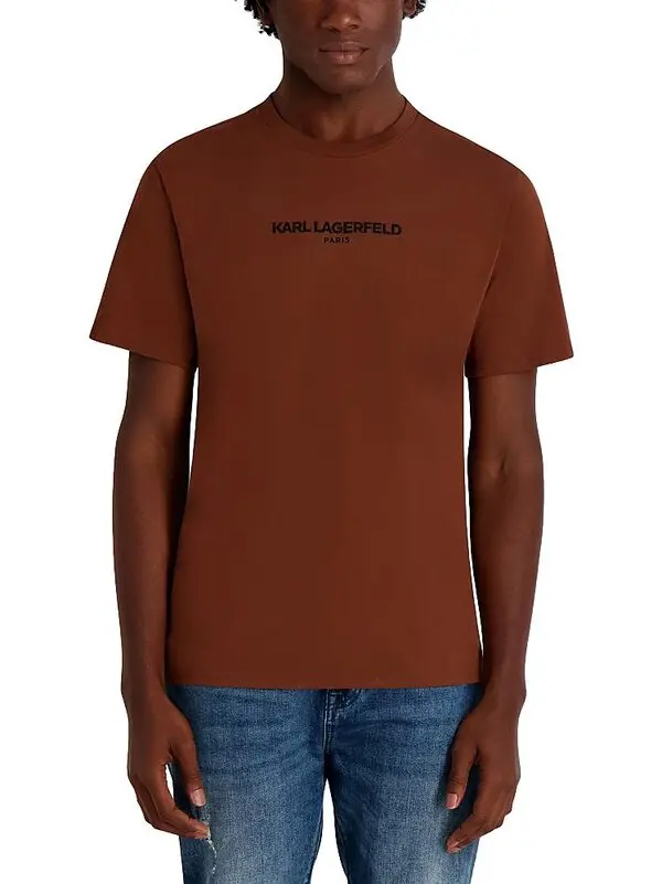 Karl Lagerfeld Paris Core Logo Tee - Cappuccino