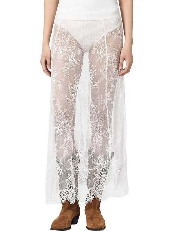 ALLSAINTS Arran Lace Maxi Skirt - Off White