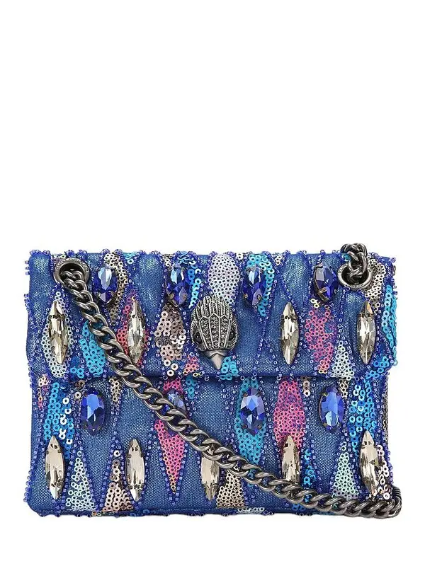 Kurt Geiger Sequin Mini Kensington Crossbody - Dark Blue